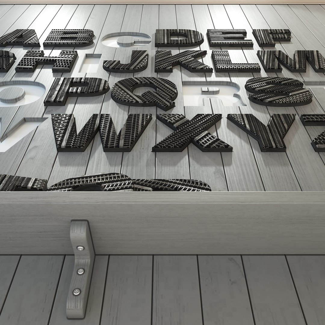 3D Wooden Panel Letter - TurboSquid 1381664