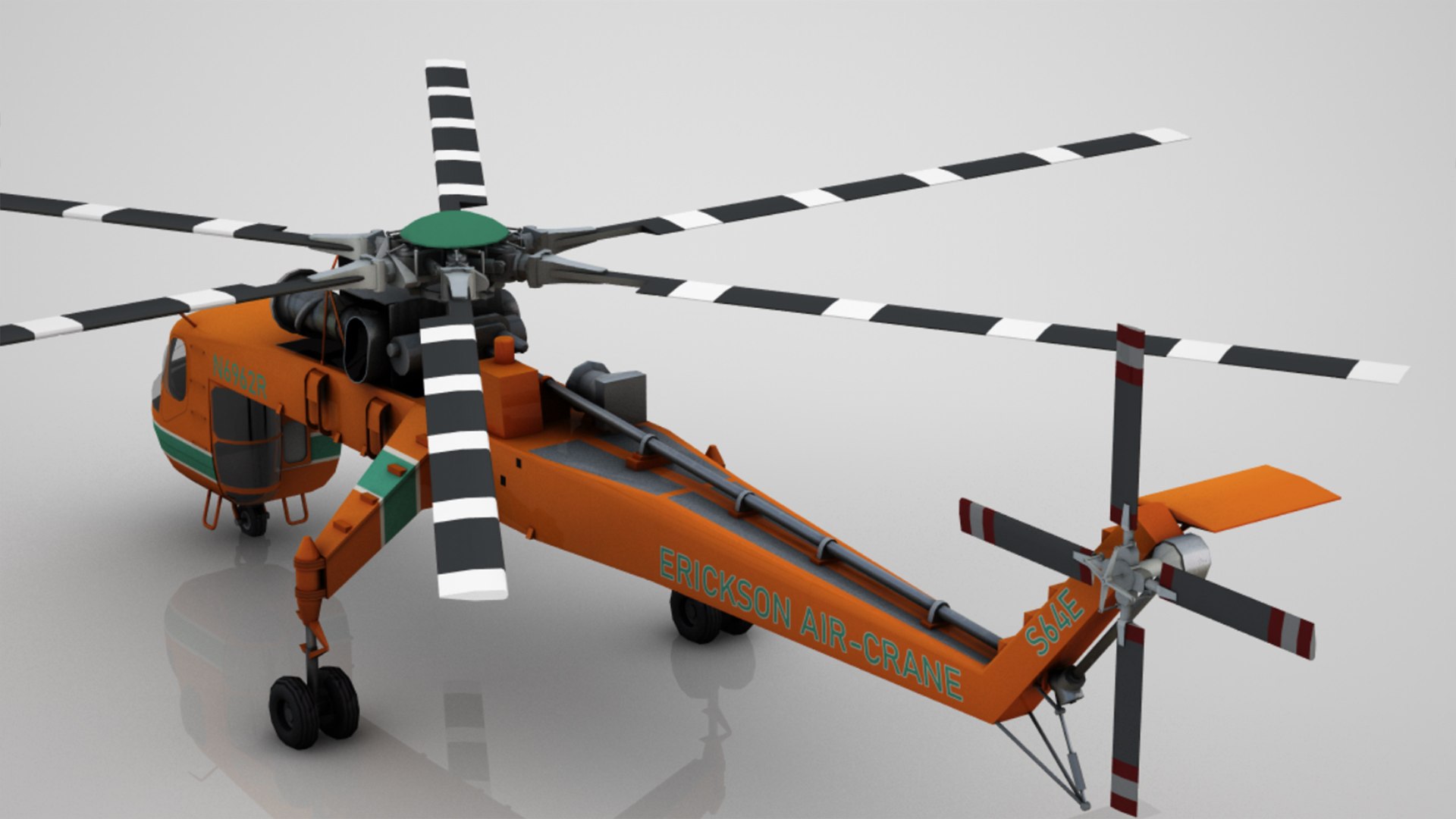 S-64 SkyCrane 3D model - TurboSquid 1758514