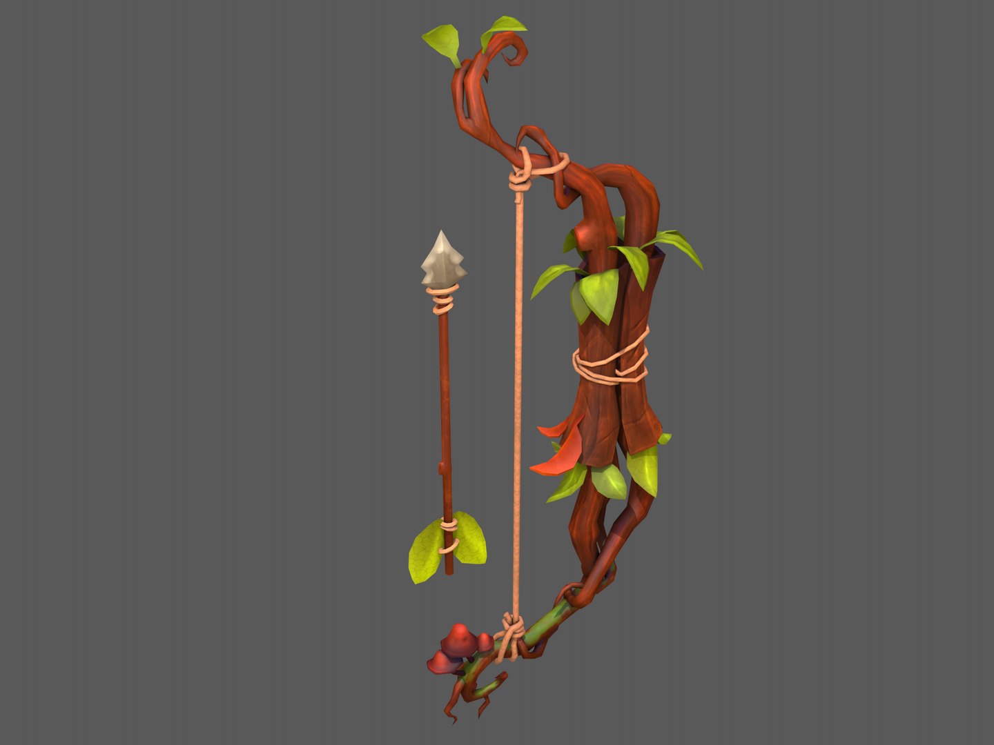 3D Model Stylized Bow Arrow - TurboSquid 1561206