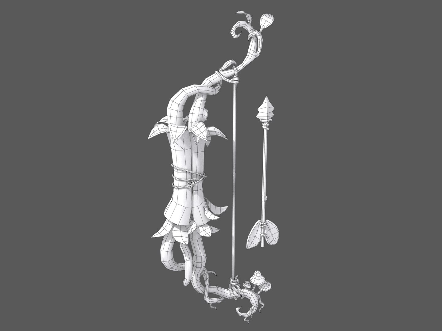 3D Model Stylized Bow Arrow - TurboSquid 1561206