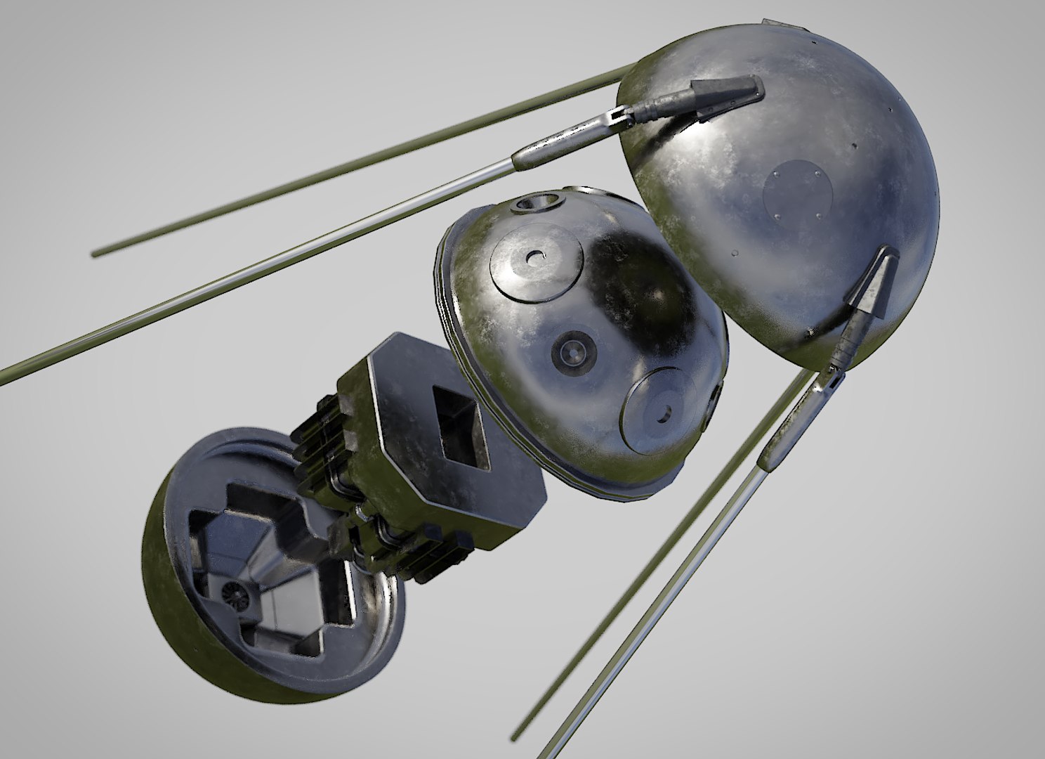 3D Sputnik-1 Sputnik - TurboSquid 1337458