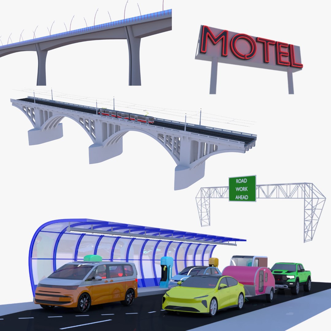 3D Traffic Assets Collection VIII - TurboSquid 2192627