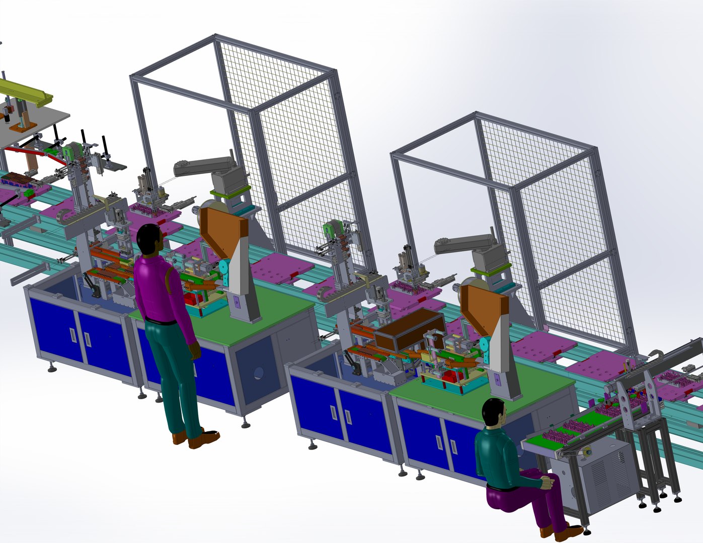 3D Lithium Battery Cell Automatic Assembly Line Model - TurboSquid 1853300