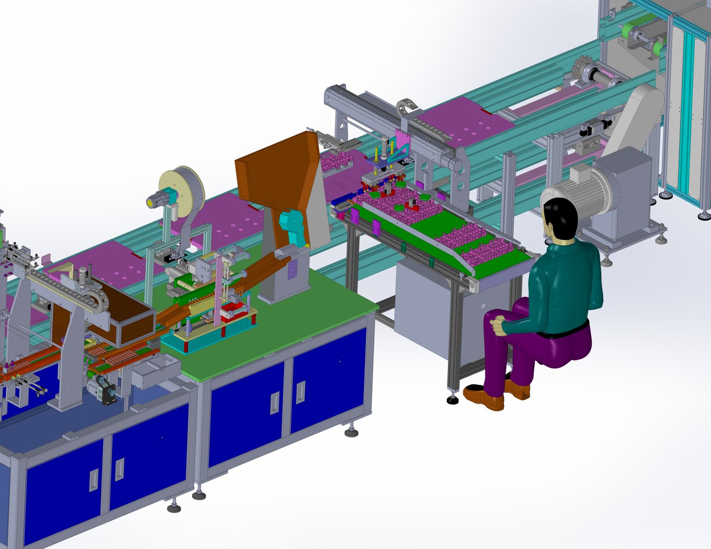 3D Lithium Battery Cell Automatic Assembly Line Model - TurboSquid 1853300