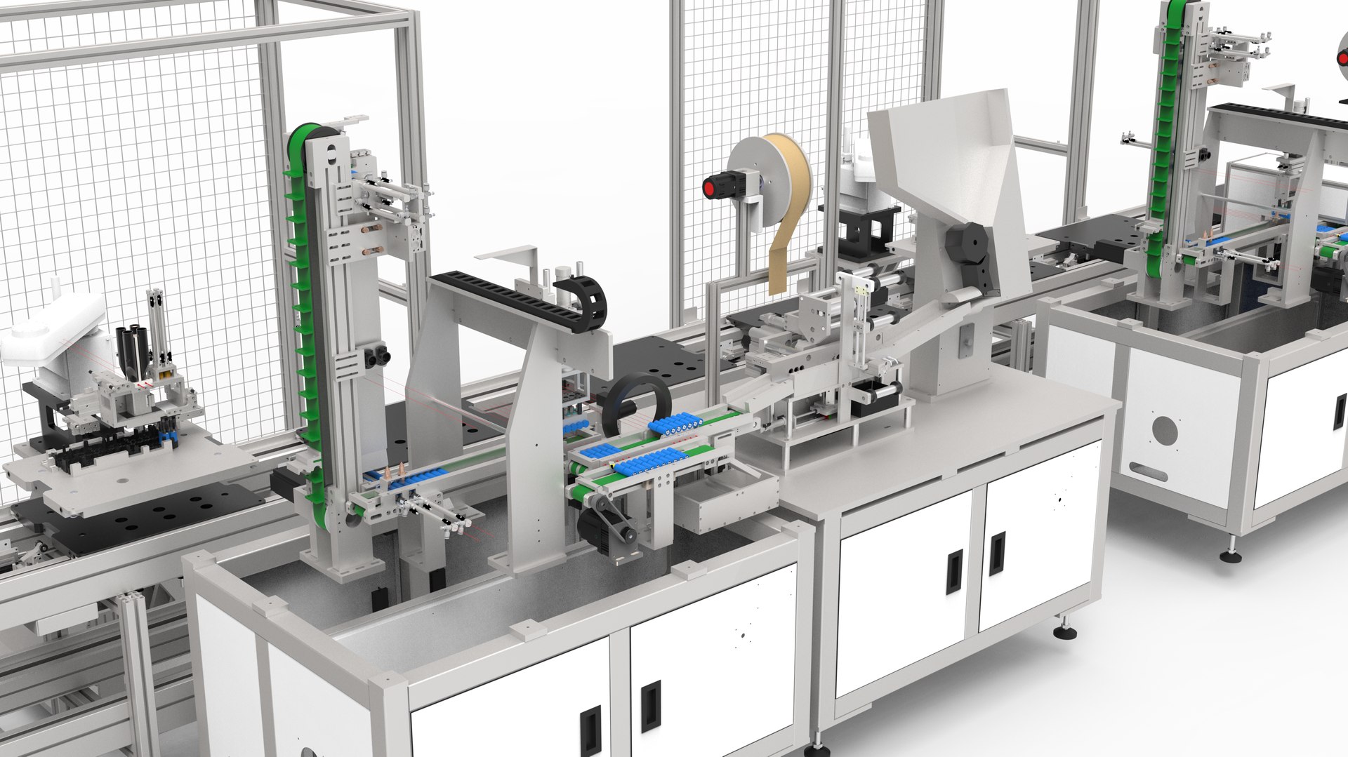 3D Lithium Battery Cell Automatic Assembly Line Model - TurboSquid 1853300