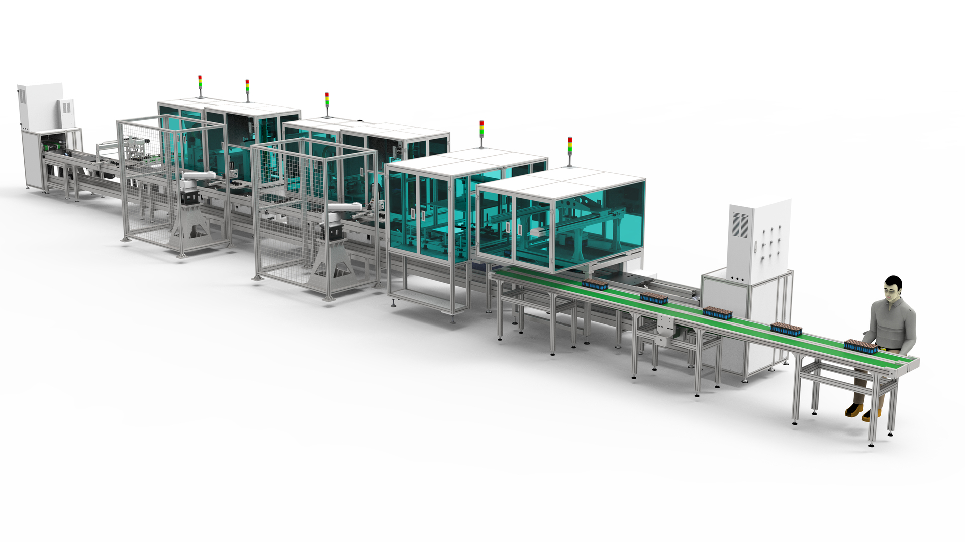 리튬 배터리 셀 자동 조립 라인 3D 모델 - TurboSquid 1853300