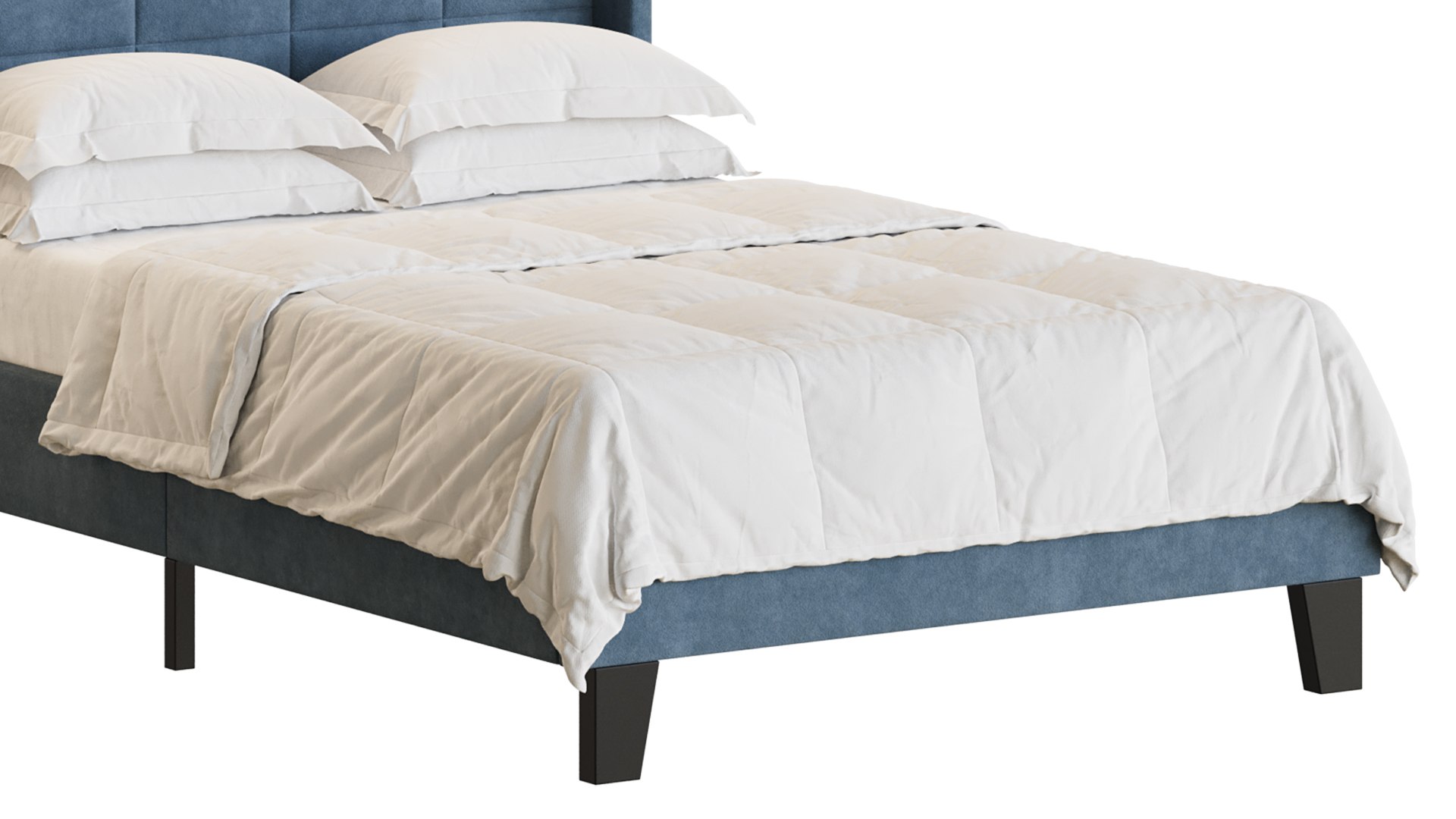 3D Padded Adult Double Bed - TurboSquid 2221977