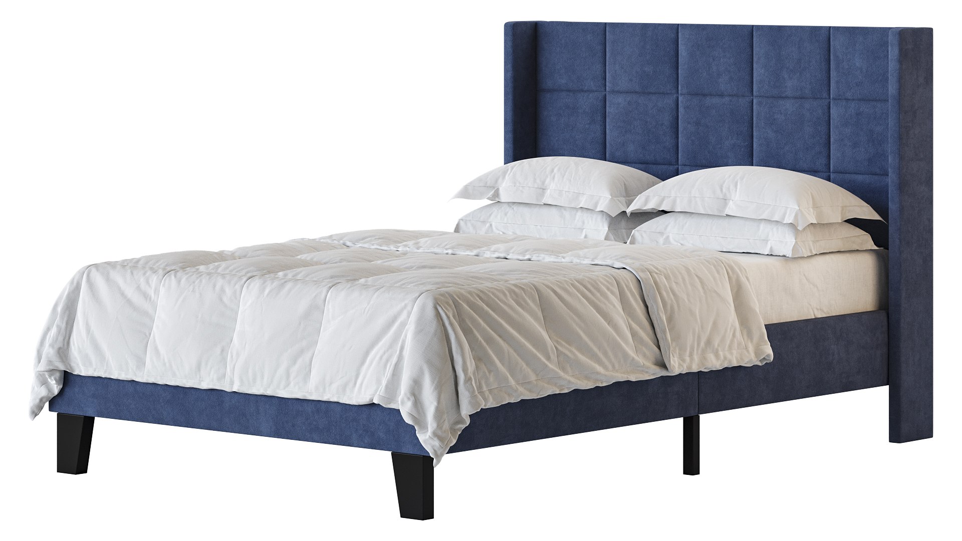 3D Padded Adult Double Bed - TurboSquid 2221977