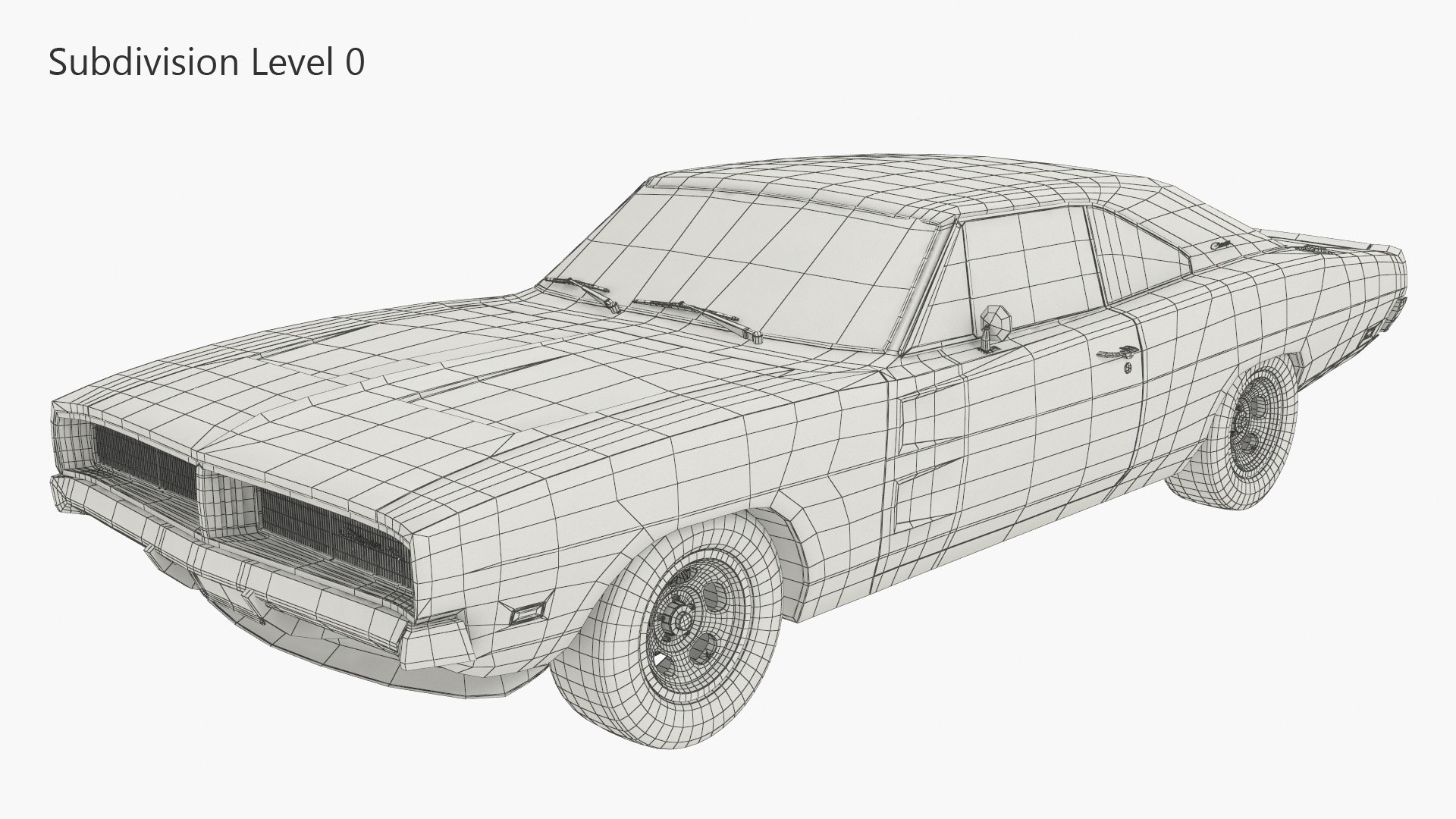 1969 Dodge Charger With Blower Drawing
