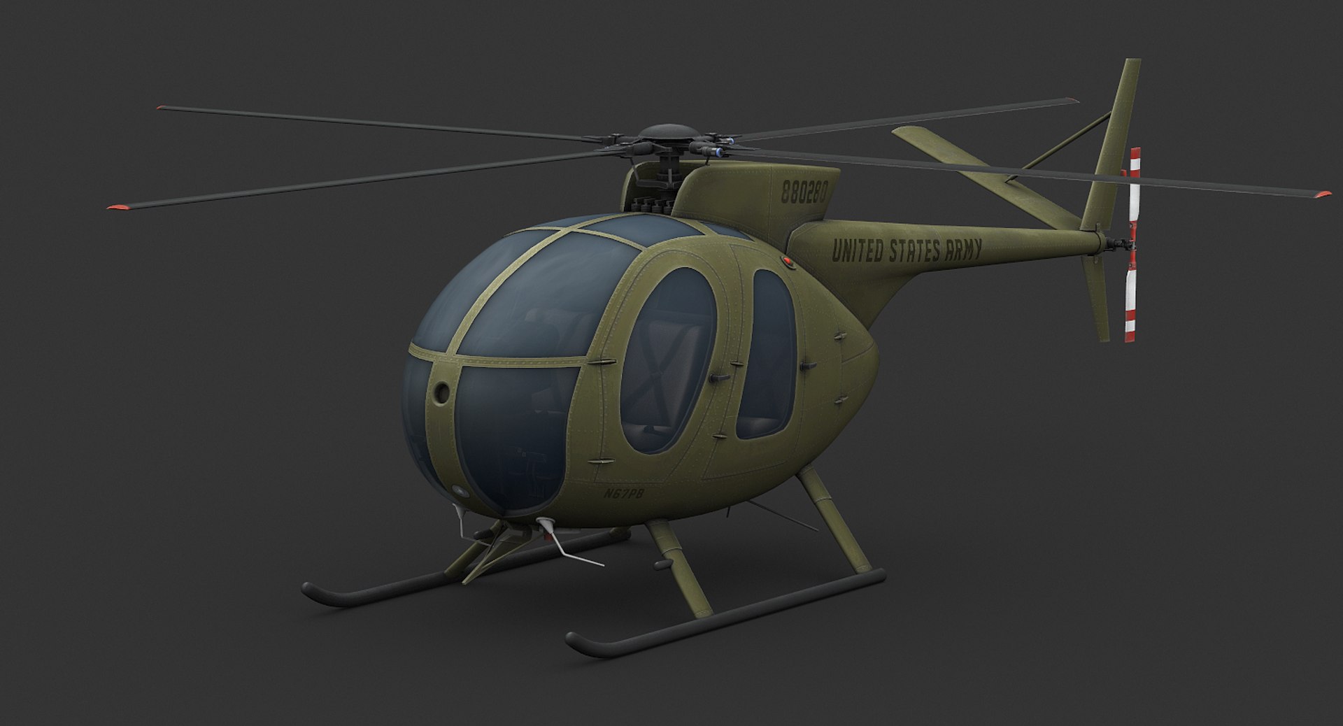 3D Model Hughes Oh-6 Cayuse - TurboSquid 1172263