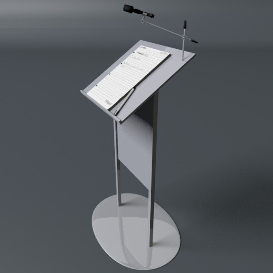 3dsmax Lectern Mic