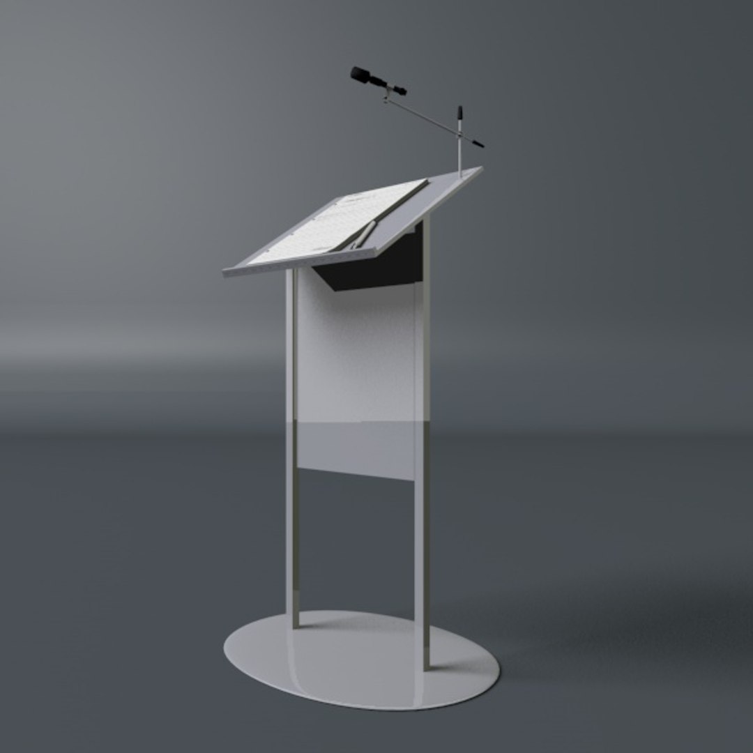 3dsmax Lectern Mic