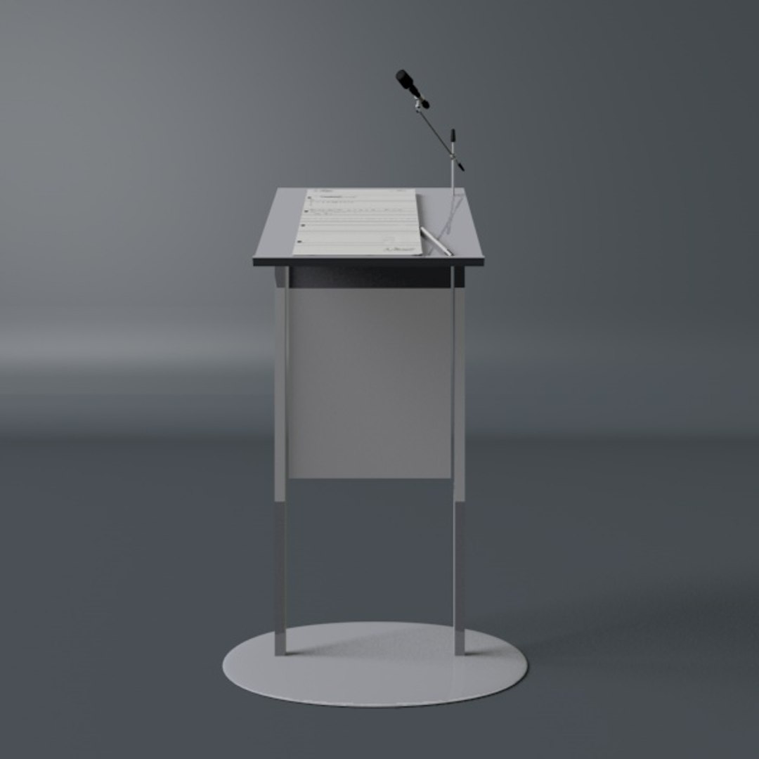 3dsmax Lectern Mic