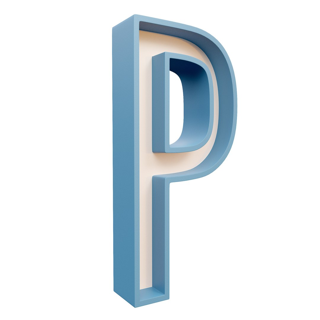 3D Model Marquee Letter P Led Glow Sign - TurboSquid 1973866