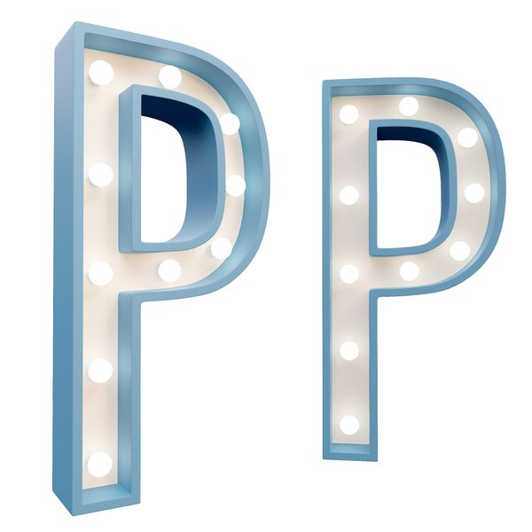 3D model Marquee letter P led glow sign - TurboSquid 1973866