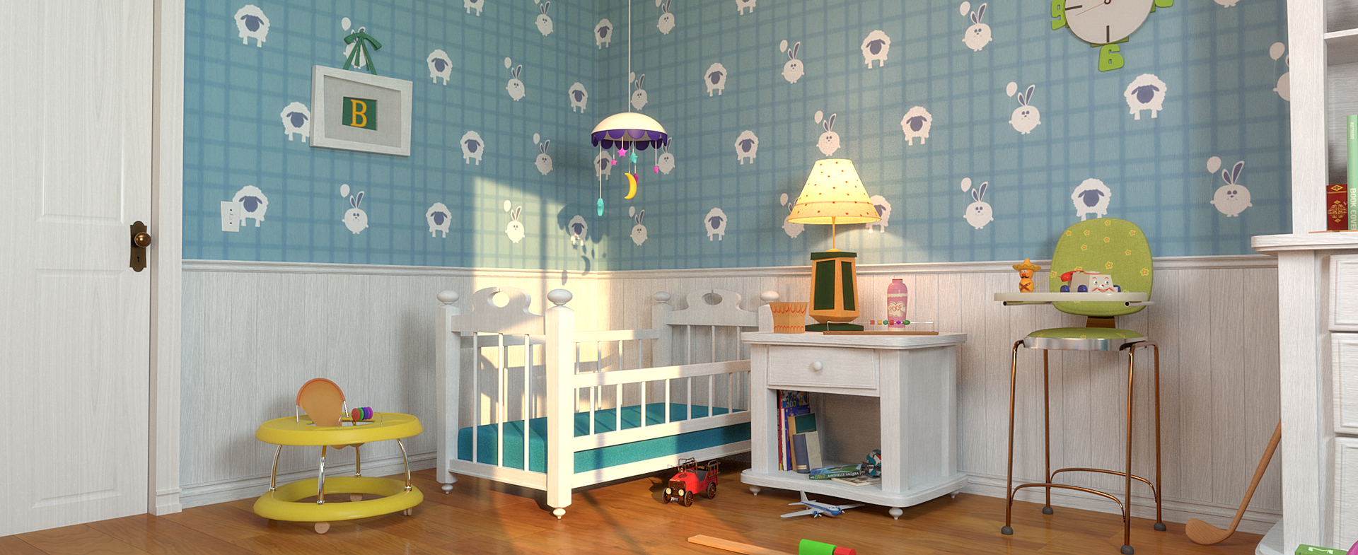 Cartoon Corridor Baby Room model - TurboSquid 1826389