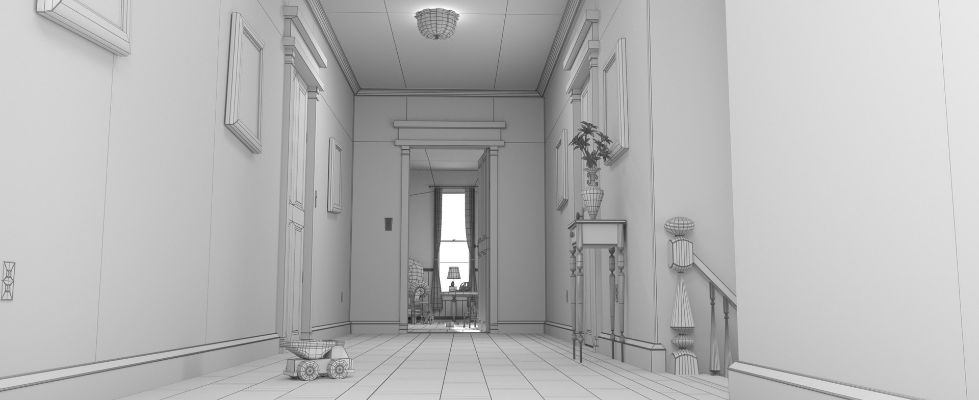 Cartoon Corridor Baby Room Model - TurboSquid 1826389