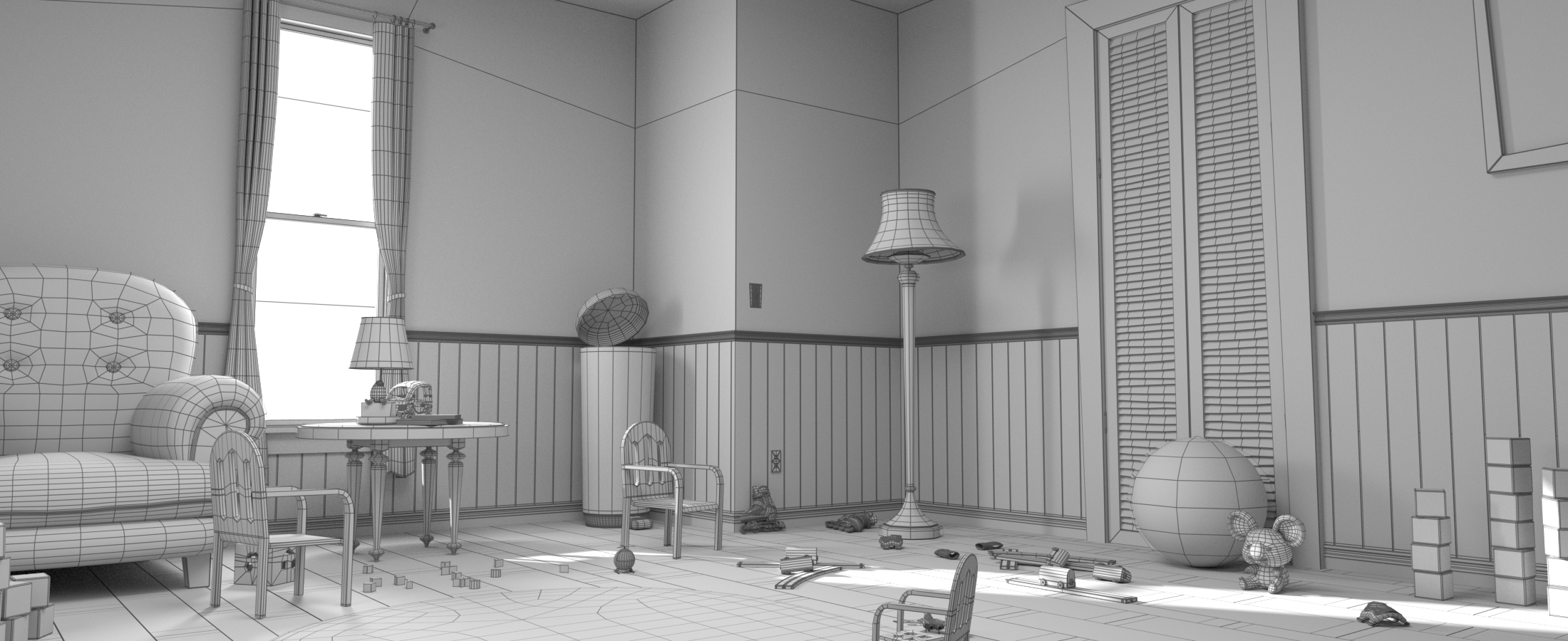 Cartoon Corridor Baby Room model - TurboSquid 1826389