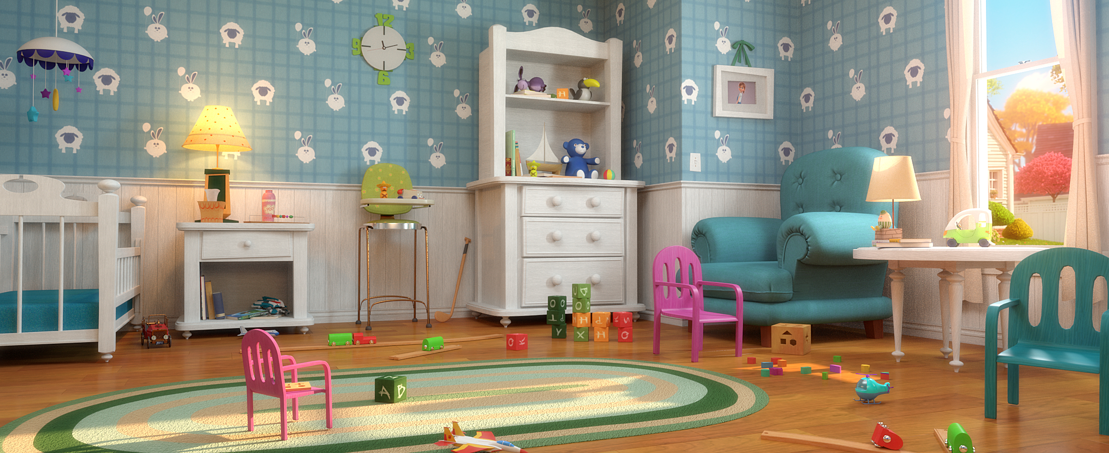 Cartoon Corridor Baby Room model - TurboSquid 1826389