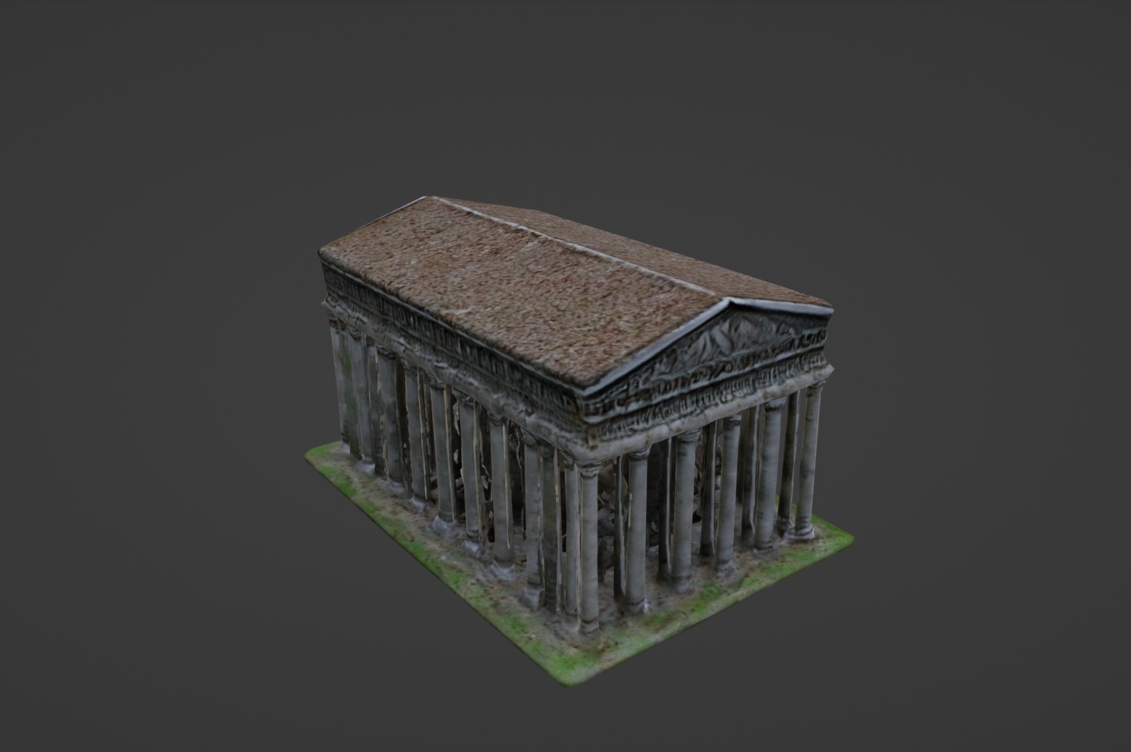 3D Digital Reconstruction Of An Ancient Greek Temple Model - TurboSquid ...