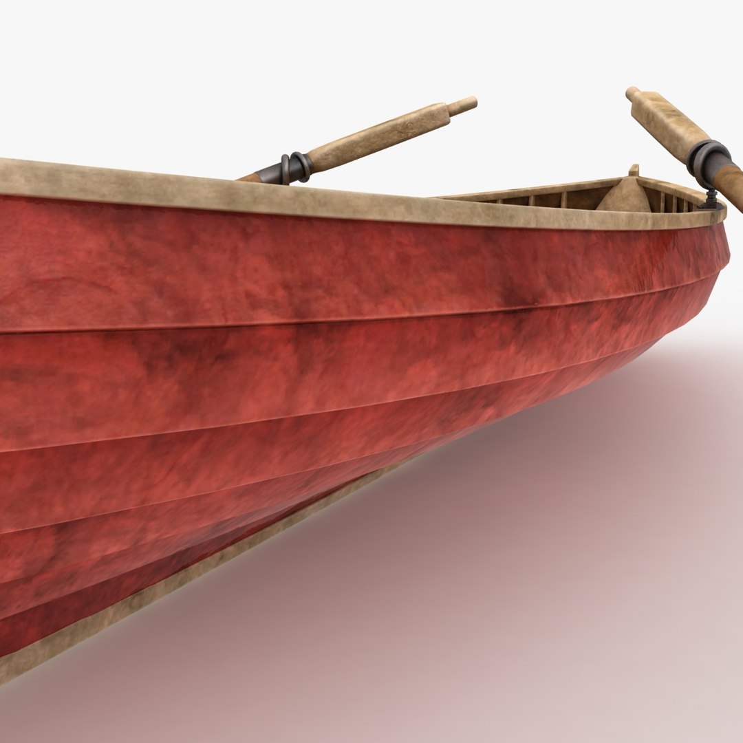 Realistic Rowboat Dirty 3d 3ds