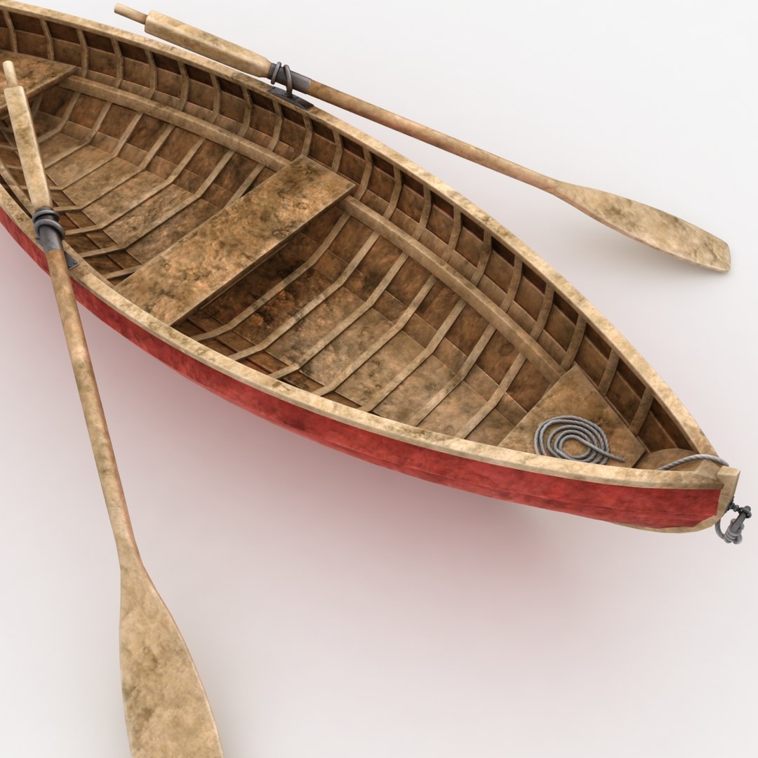 Realistic Rowboat Dirty 3d 3ds