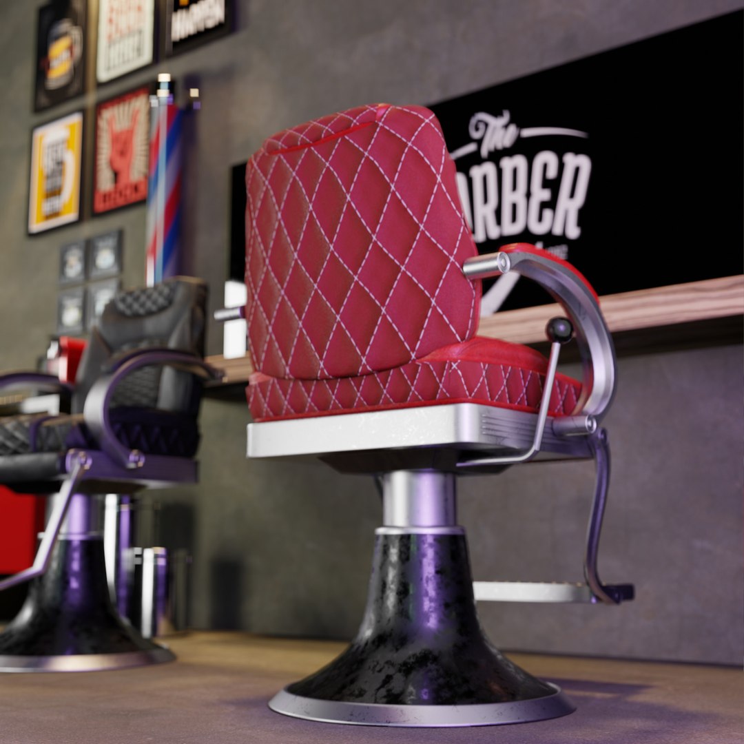 Barbershop 3D Model - TurboSquid 1584762