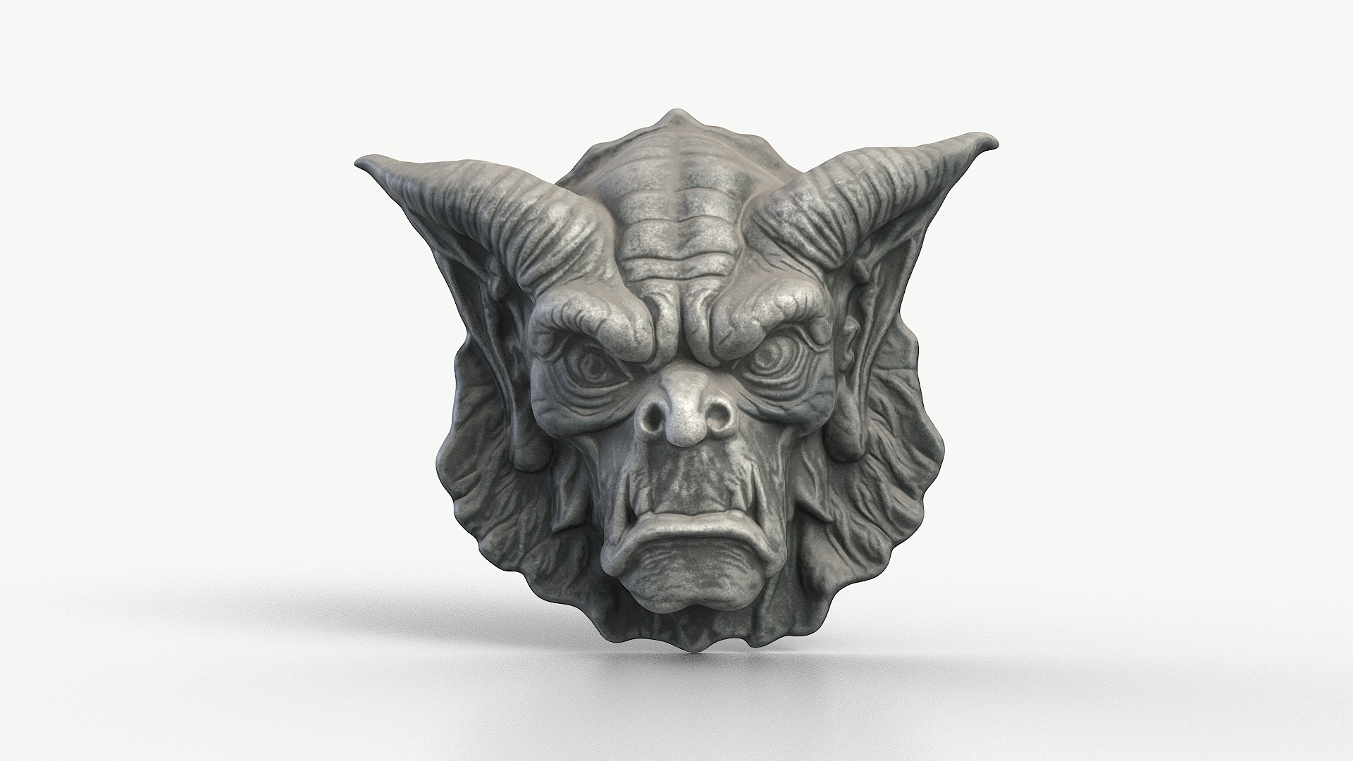 Gargoyle Head Textured 2 3D Model - TurboSquid 2291026