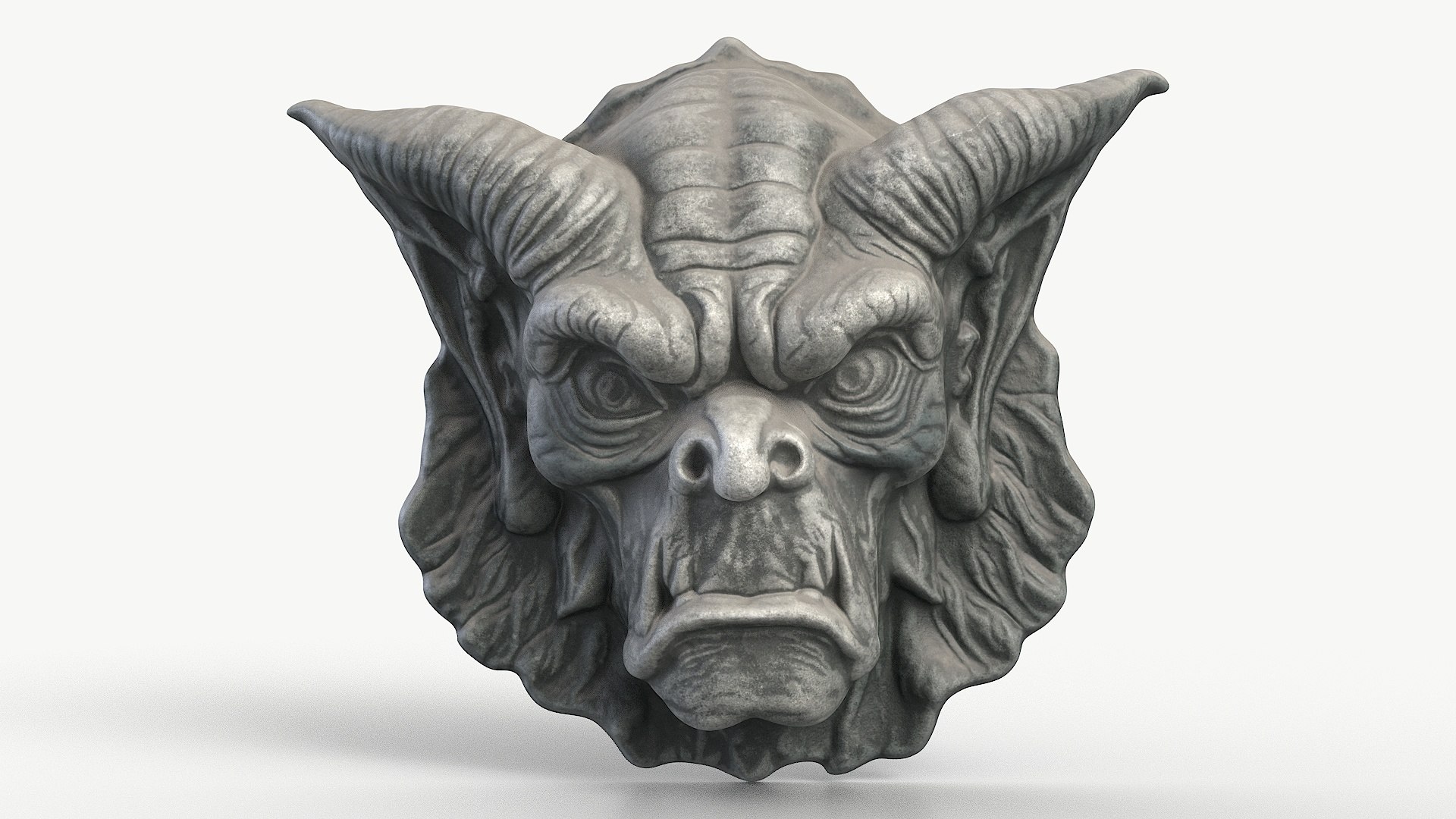 Gargoyle Head Textured 2 3D Model - TurboSquid 2291026