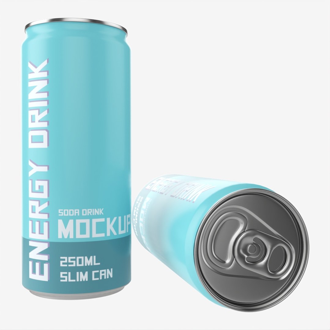 Beverage Slim Can 250ml Mockup 3D Model - TurboSquid 2151267