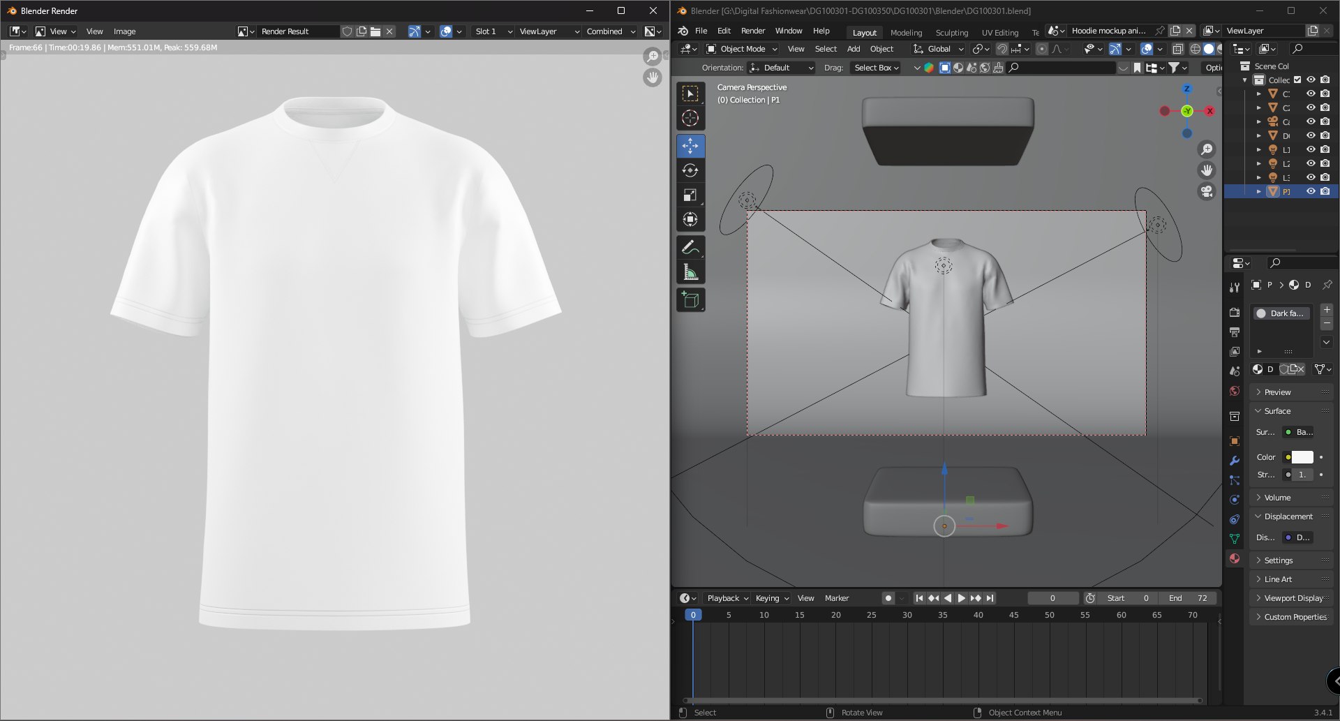 3D Model Round Neck Tee With V Shape - TurboSquid 2216607