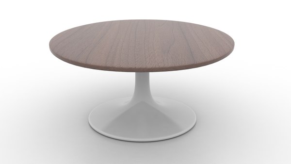 walnut veneer coffee table 3d model