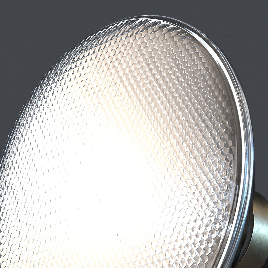 3d Model Of Halogen Flood Light Bulb