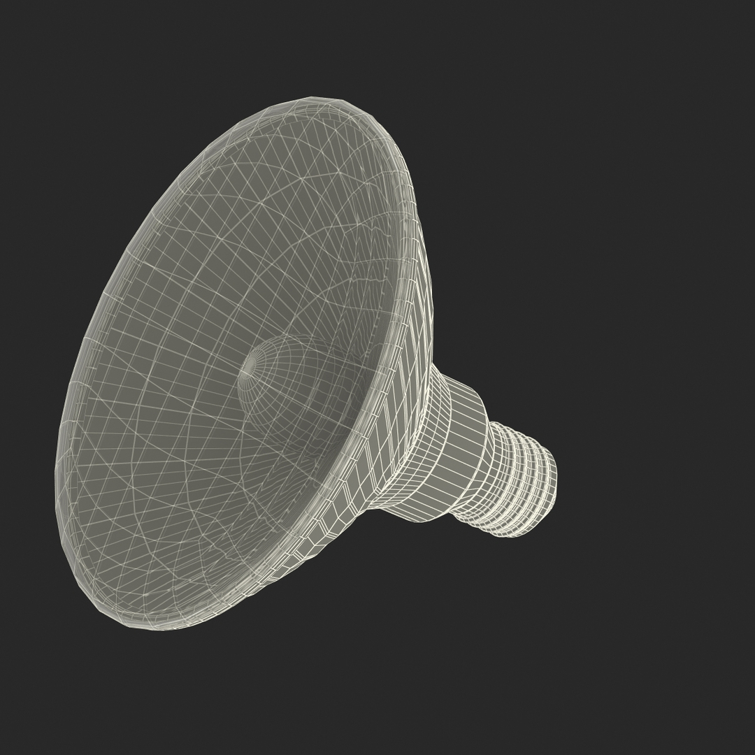 3d Model Of Halogen Flood Light Bulb