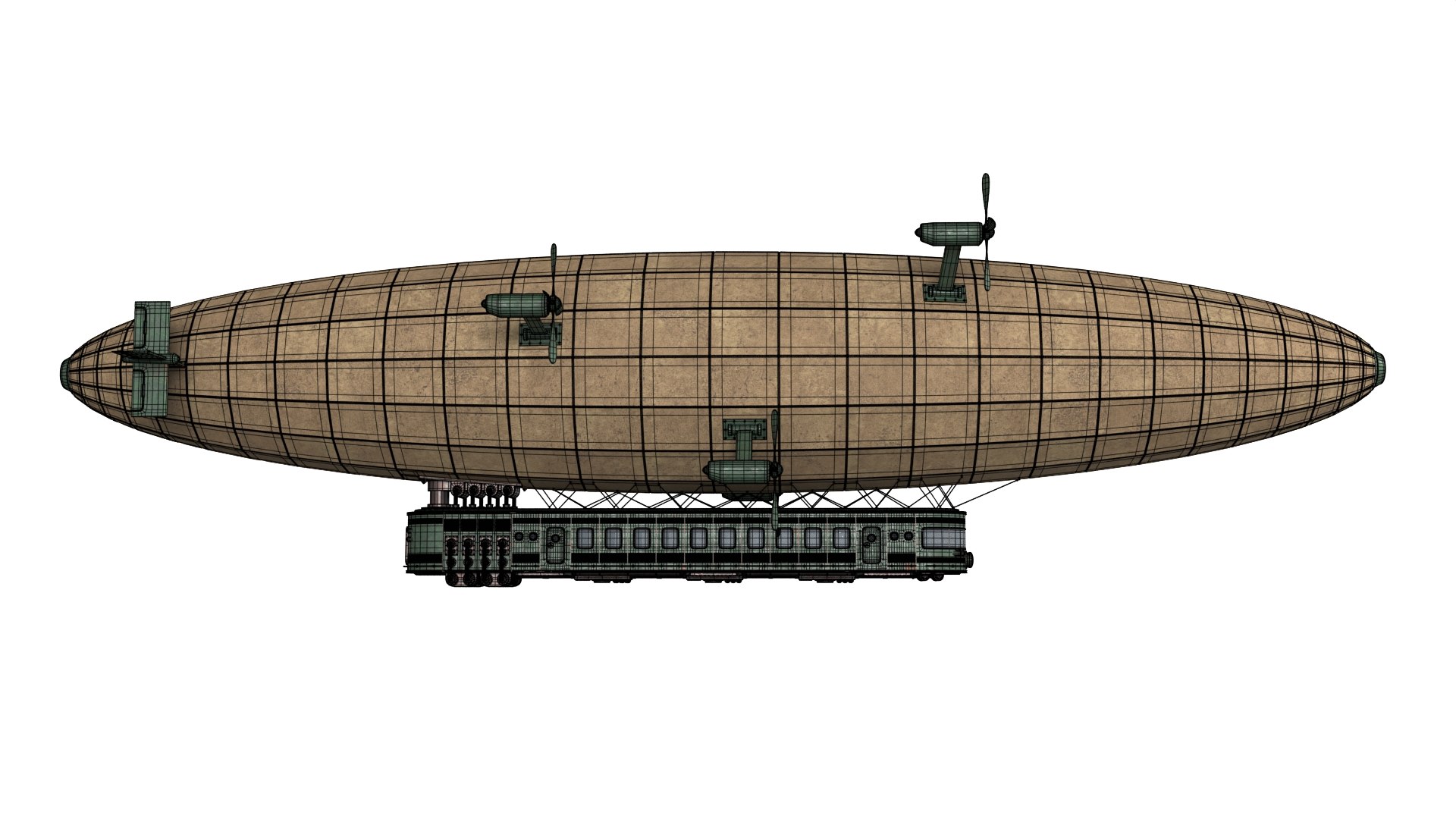 3D Model Airship Steampunk - TurboSquid 1622970