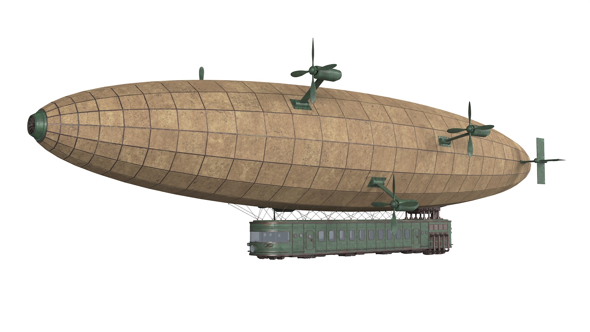 3D Model Airship Steampunk - TurboSquid 1622970