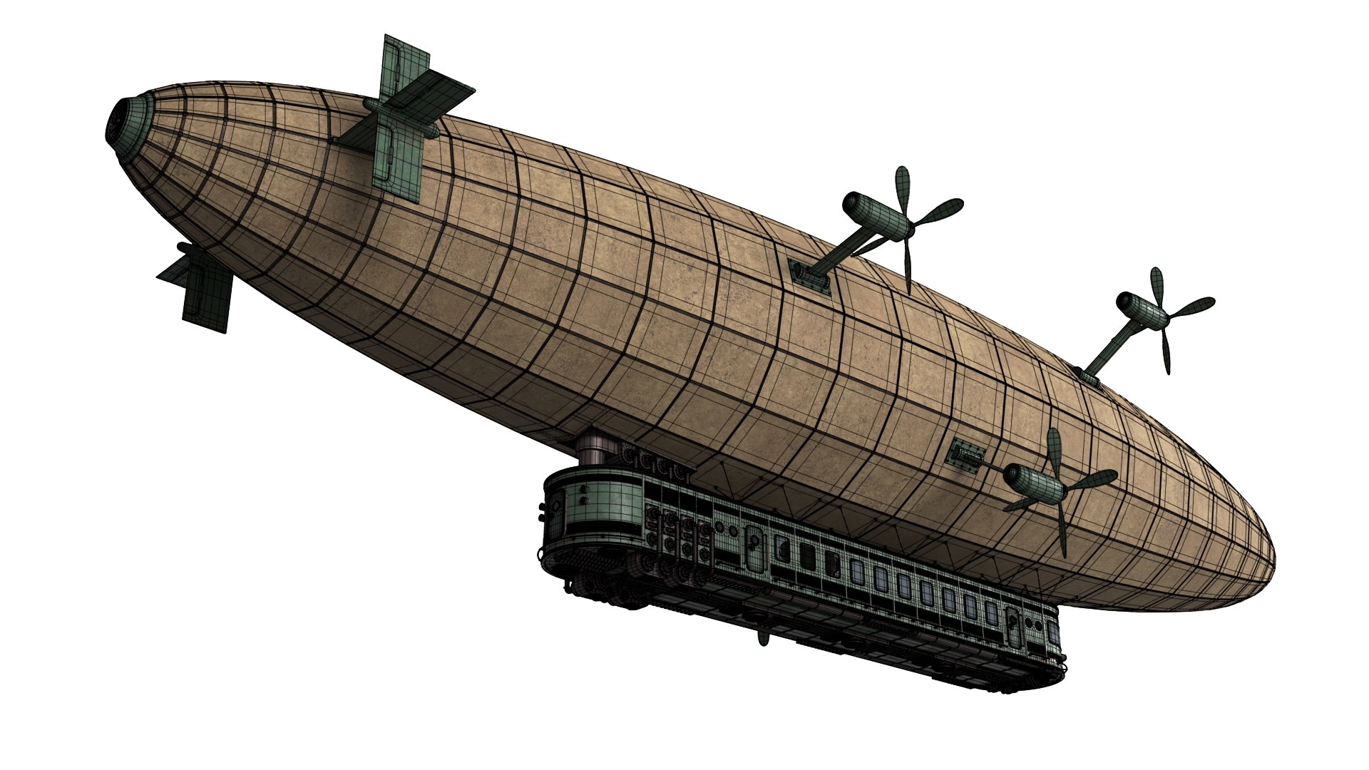 3D Model Airship Steampunk - TurboSquid 1622970
