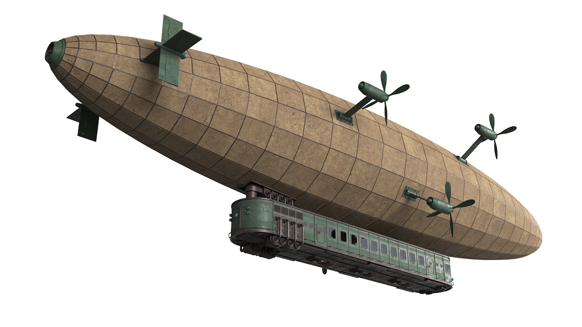 3D Model Airship Steampunk - TurboSquid 1622970