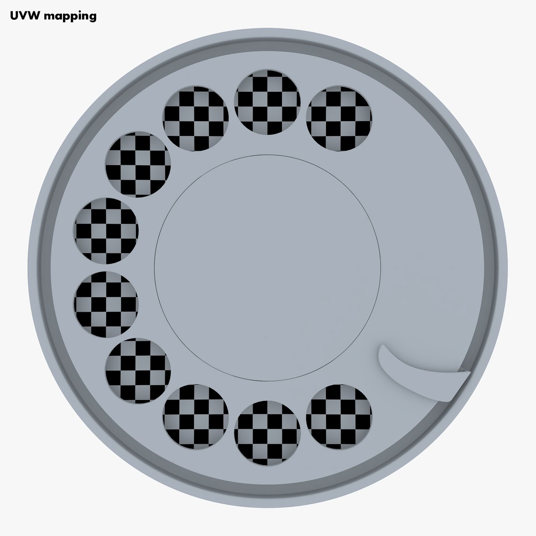 3D Rotary Phone Dial v 1 model - TurboSquid 1786457