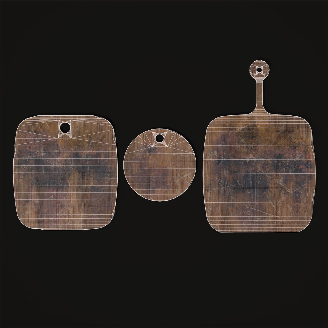 Medieval Cooking Boards Set 3D - TurboSquid 1955328