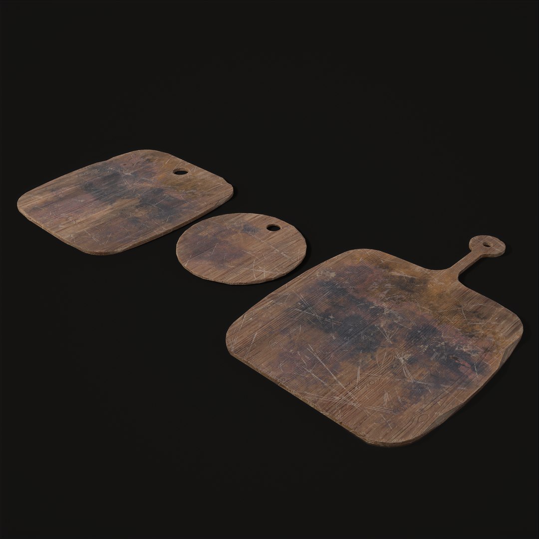 Medieval Cooking Boards Set 3D - TurboSquid 1955328