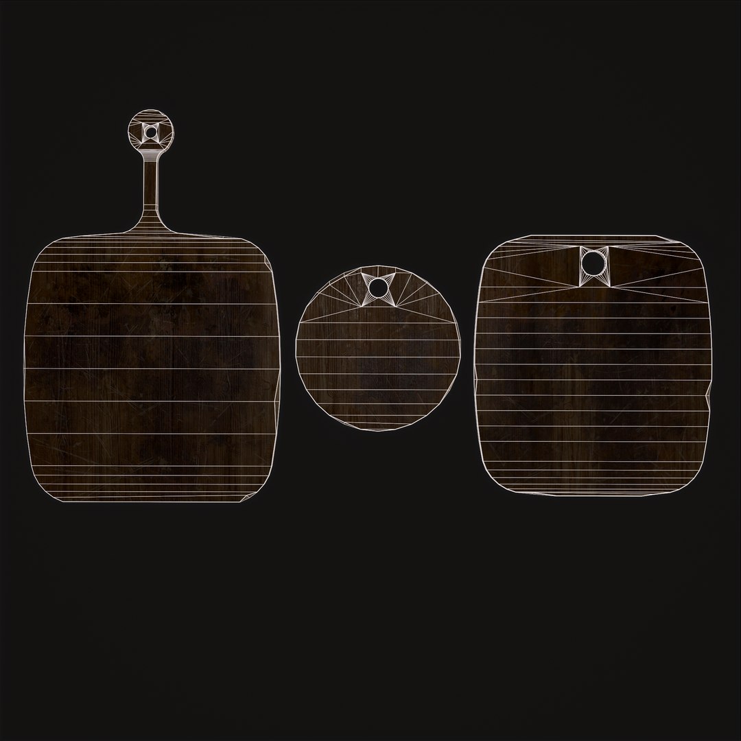Medieval Cooking Boards Set 3D - TurboSquid 1955328