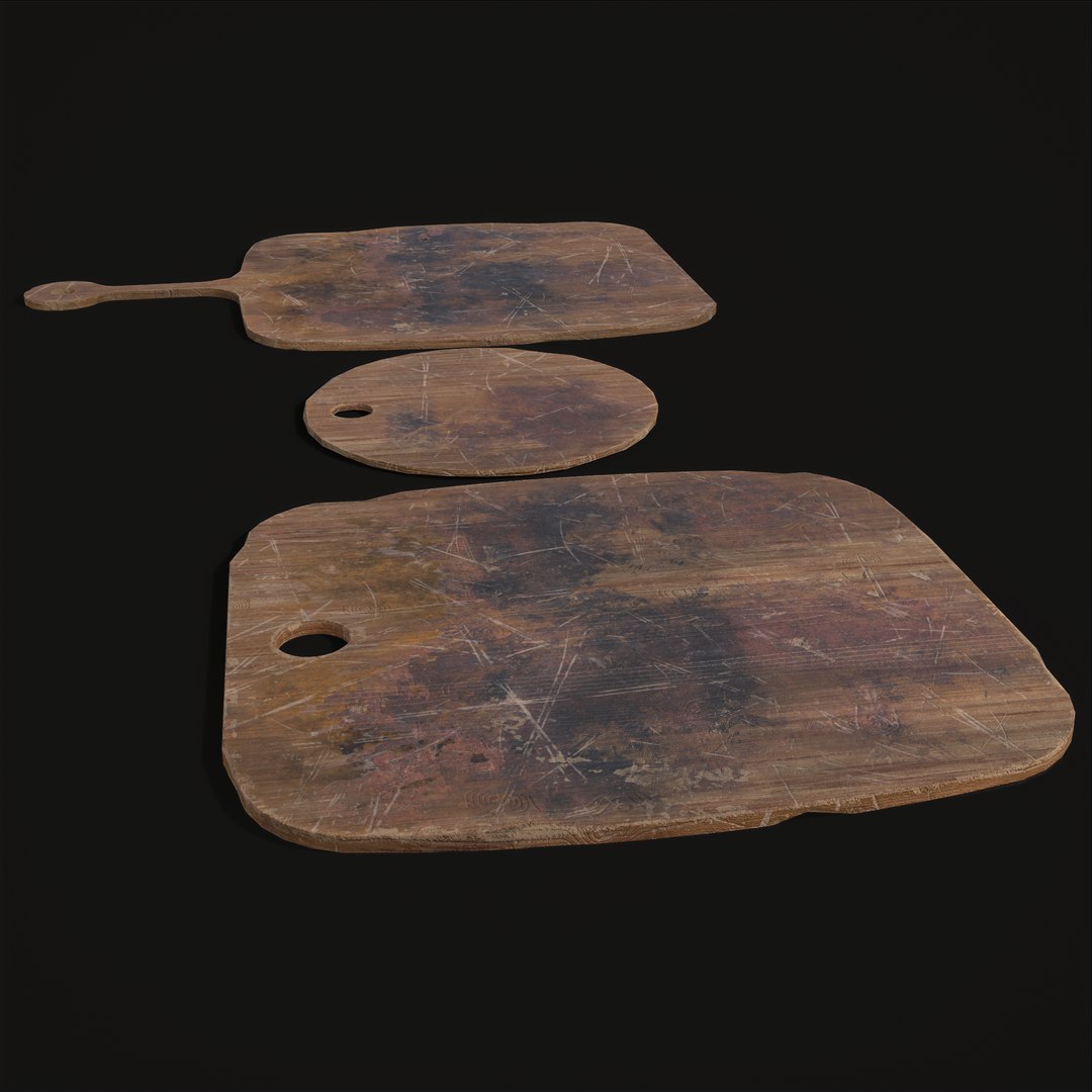 Medieval Cooking Boards Set 3D - TurboSquid 1955328