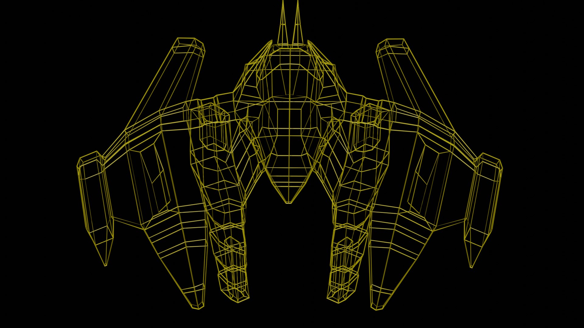 SpaceShip Fighter Low Poly 3D Model - TurboSquid 1812694