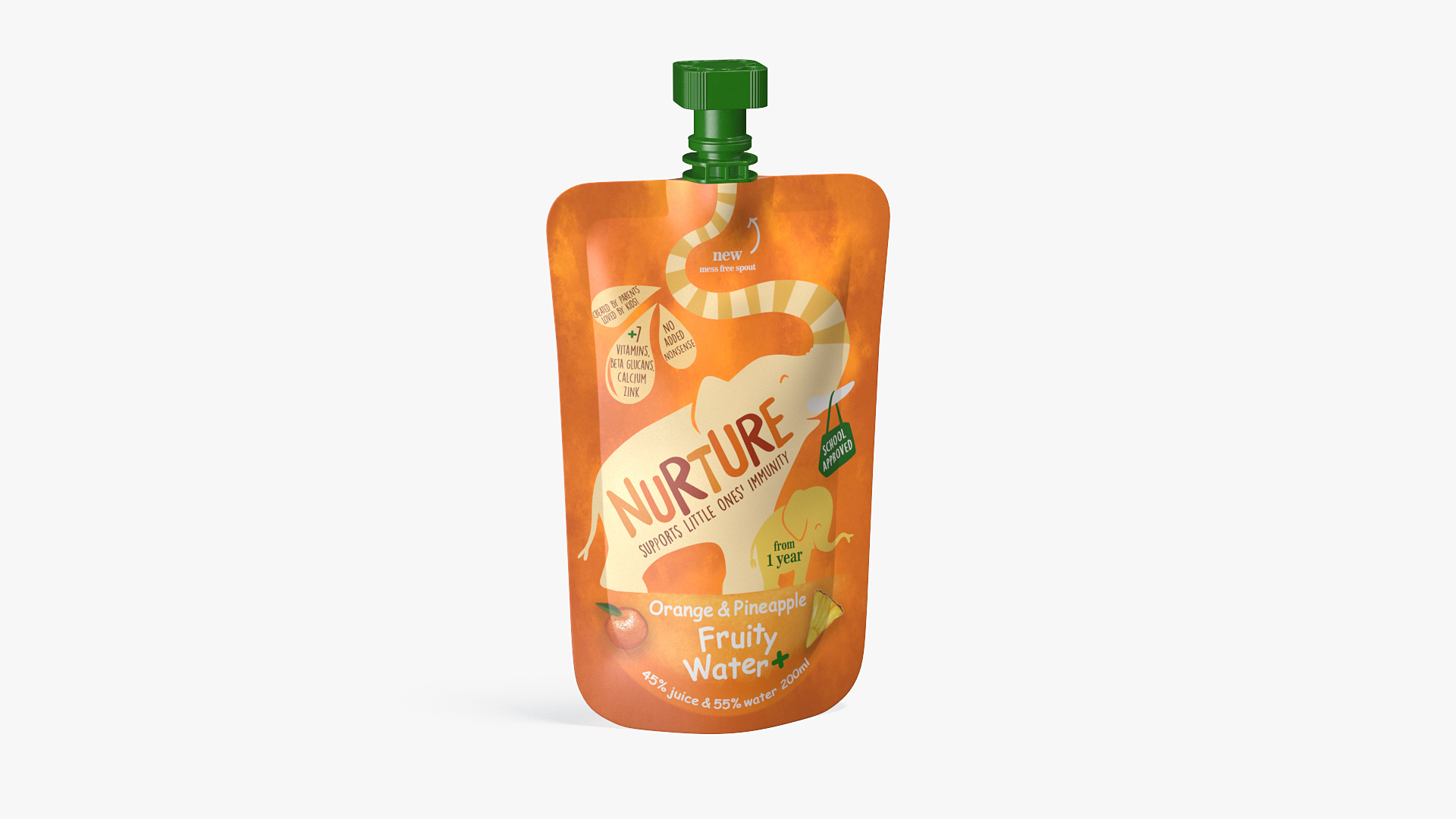 3D Model Nurture Fruity Water Orange And Pineapple - TurboSquid 2276441