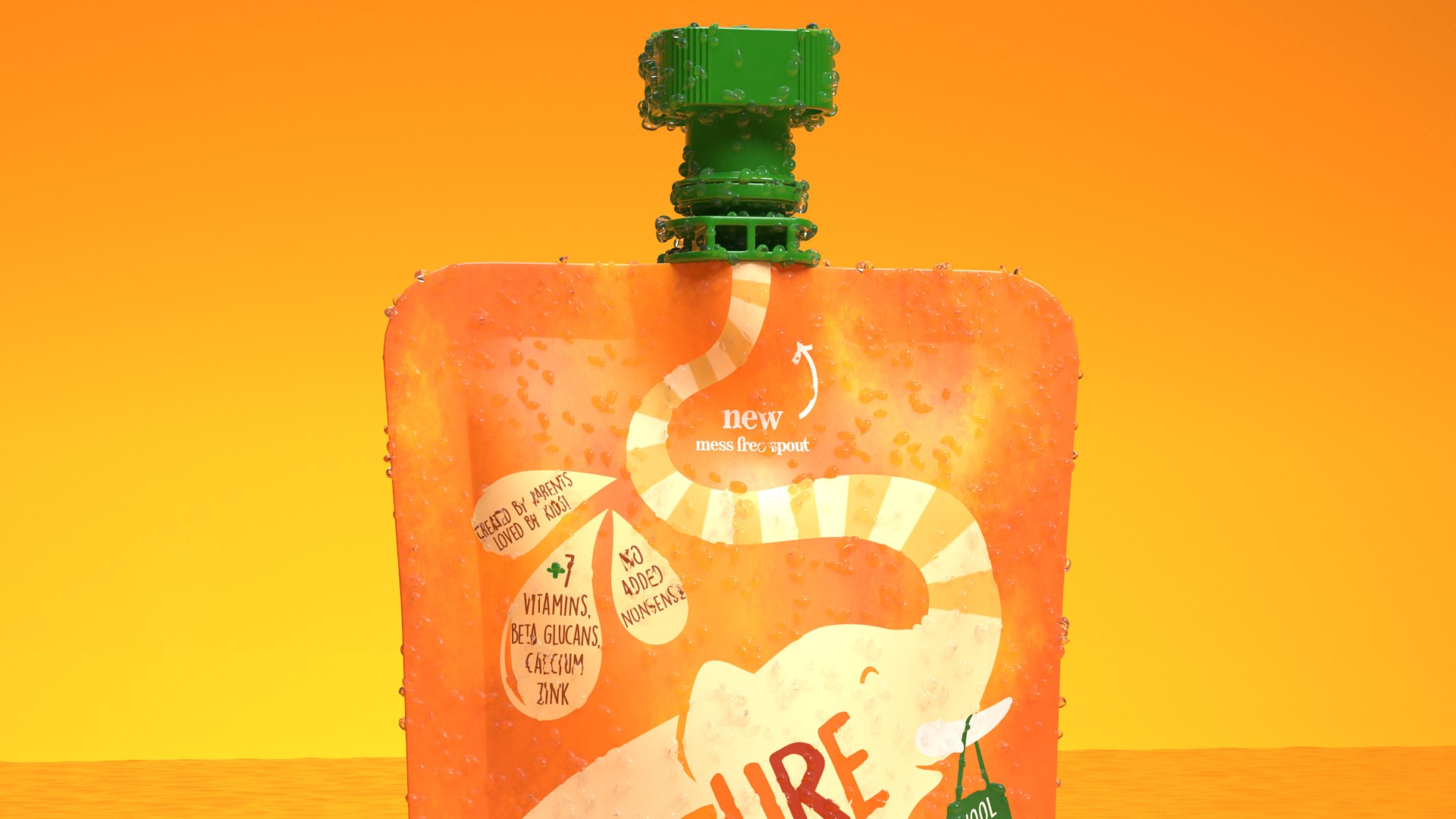 3D Model Nurture Fruity Water Orange And Pineapple - TurboSquid 2276441