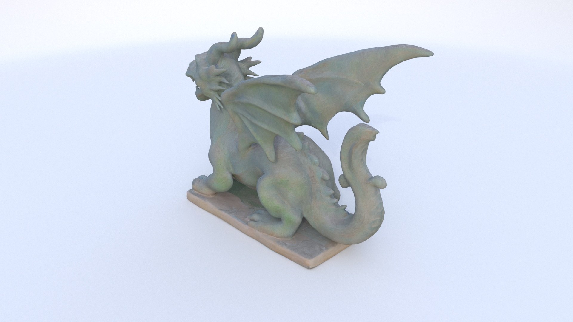 3D Dragon Shaped Sculpture 4 - TurboSquid 2331494