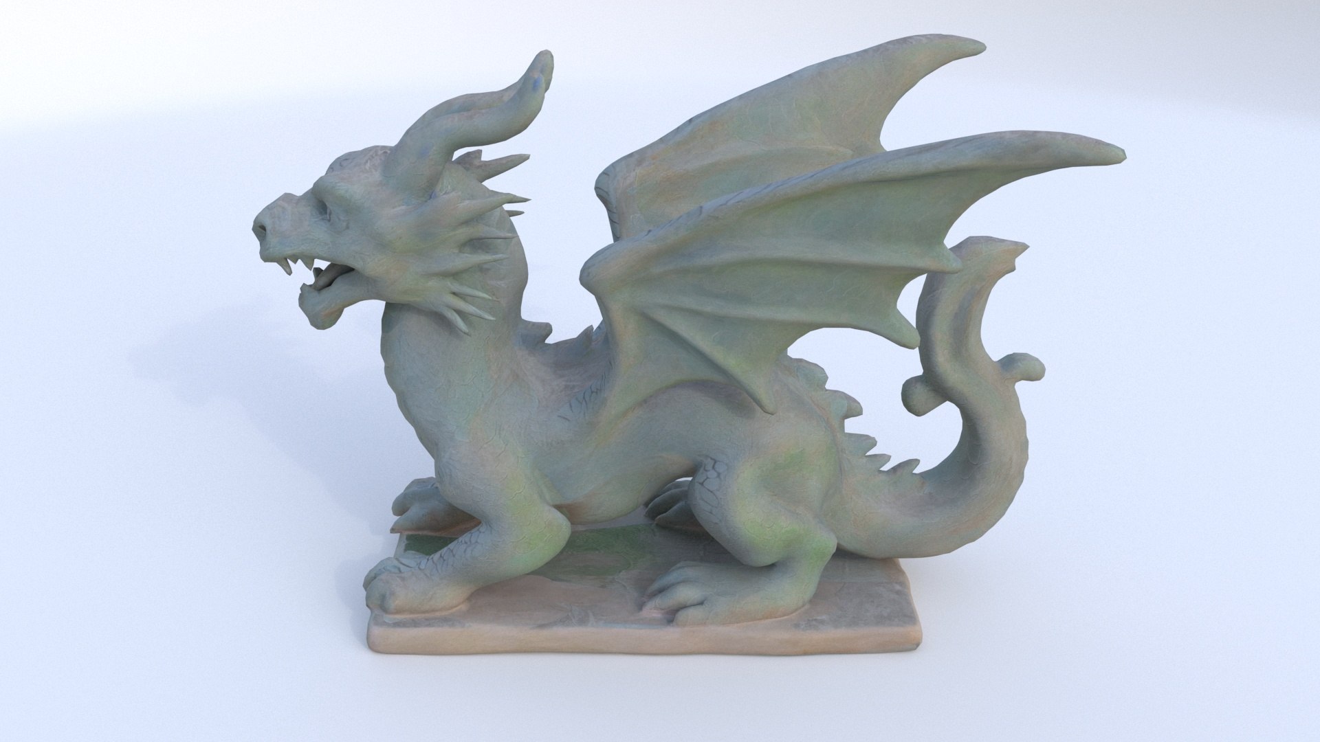 3D Dragon Shaped Sculpture 4 - TurboSquid 2331494
