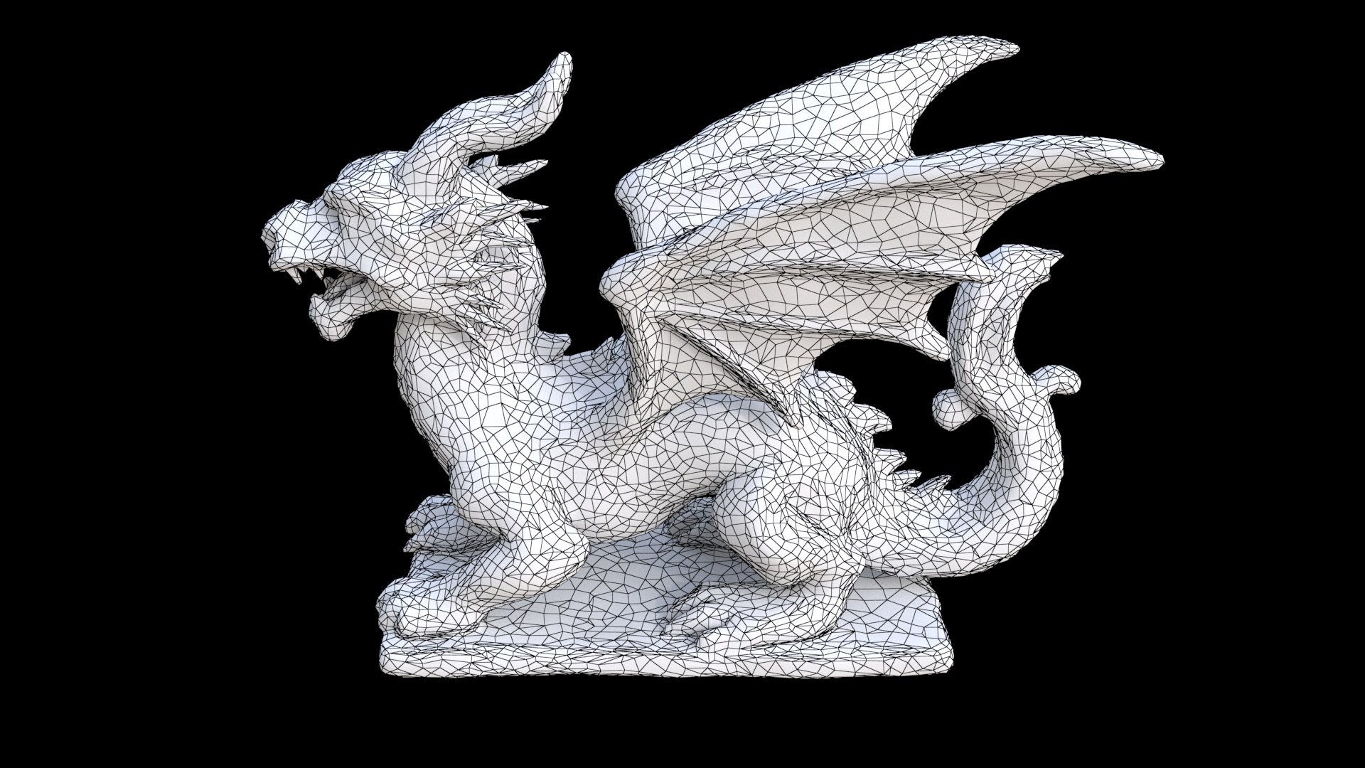 3D Dragon Shaped Sculpture 4 - TurboSquid 2331494
