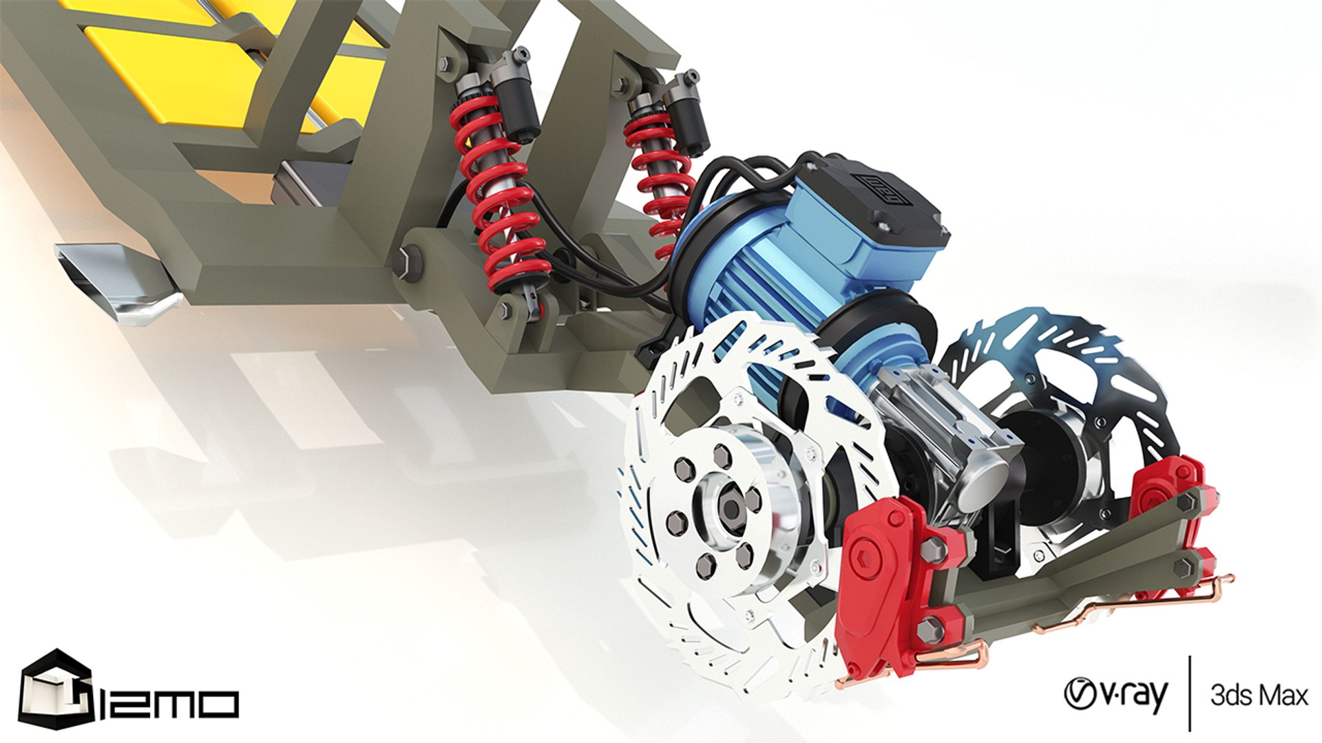 3D mechanical vehicle model - TurboSquid 1188415